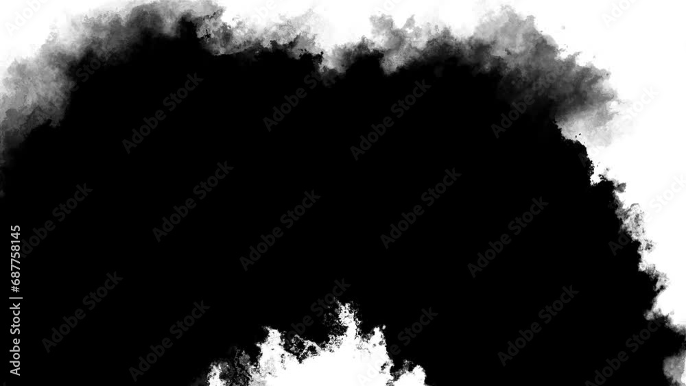 4K ink effect, transparent, transition chamber, Mirror, isolated ...