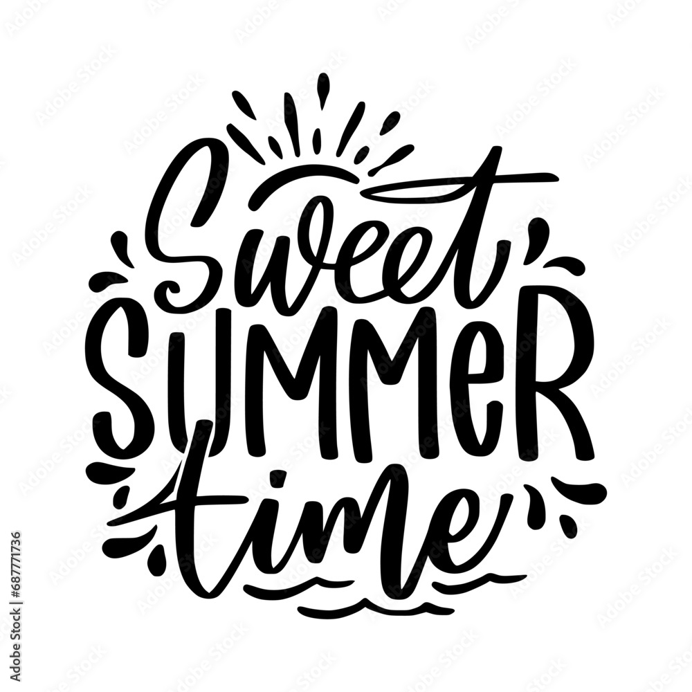 Summer Lettering Quotes and Phrases For Printable Posters, Cards, Tote ...