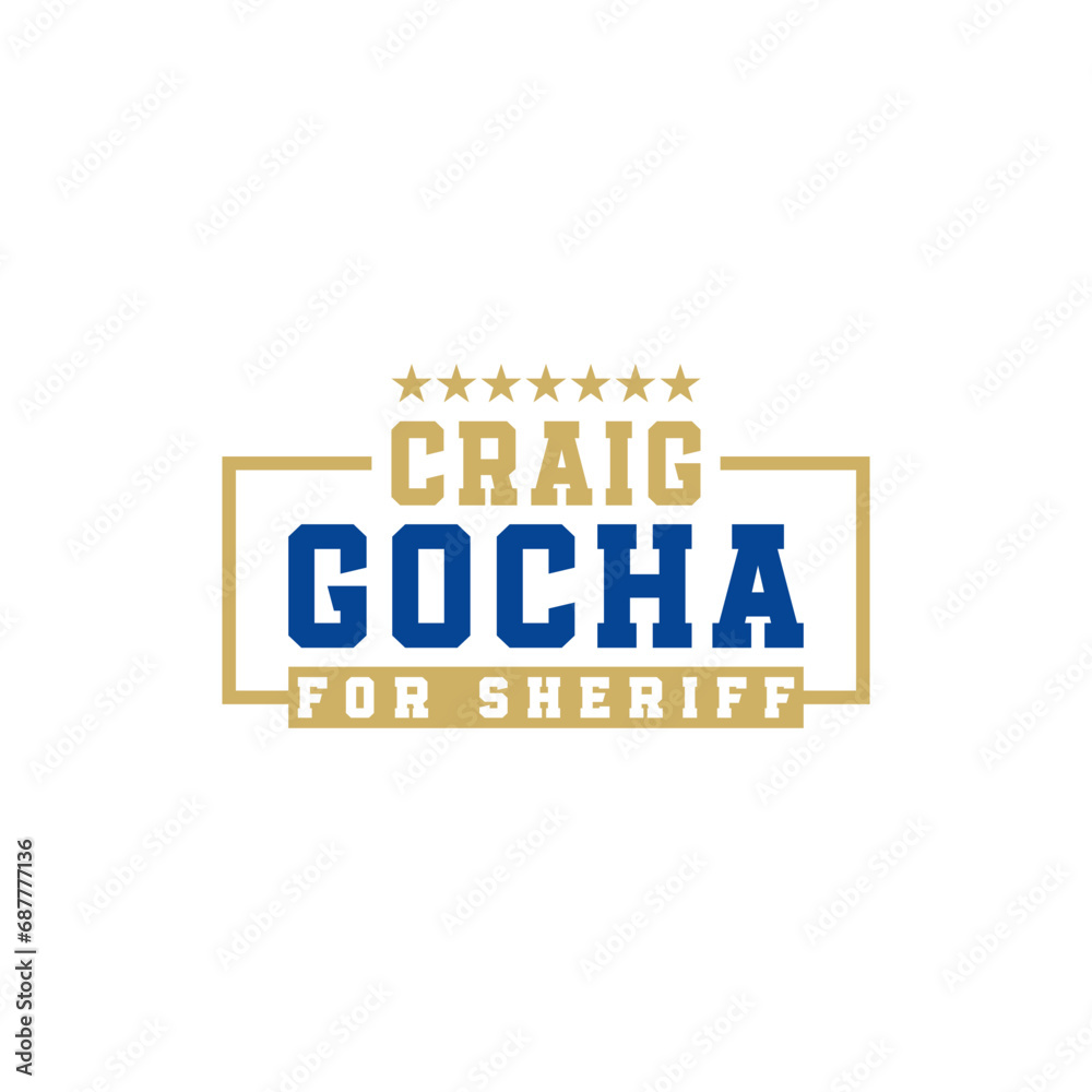 Craig Gocha Sheriff Campaign vector text typography Wordmark logo ...