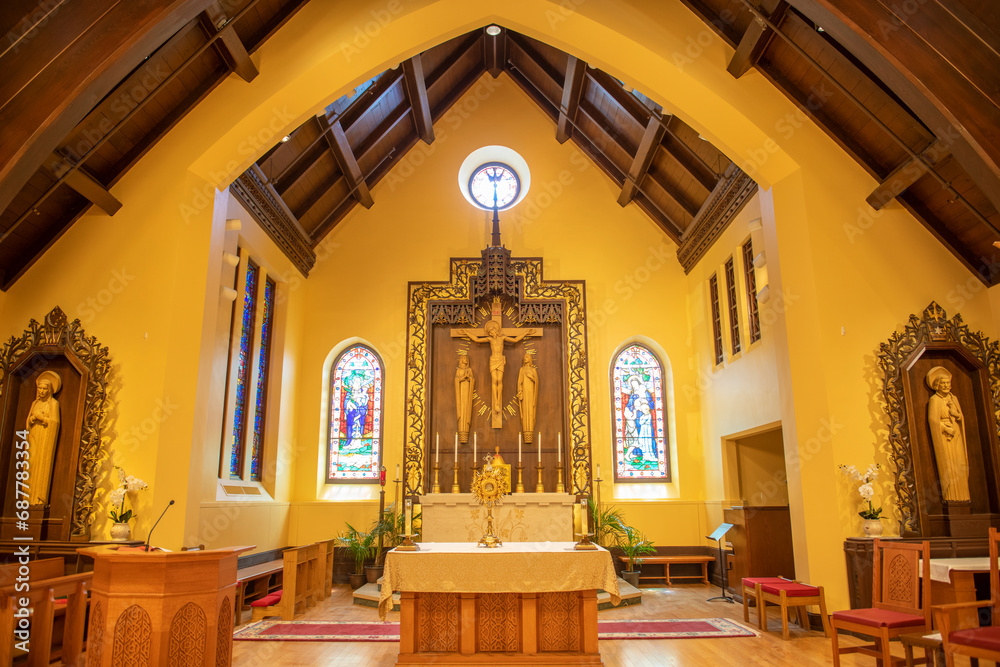 St. Julia Catholic Church altar at 374 Boston Post Road in historic ...