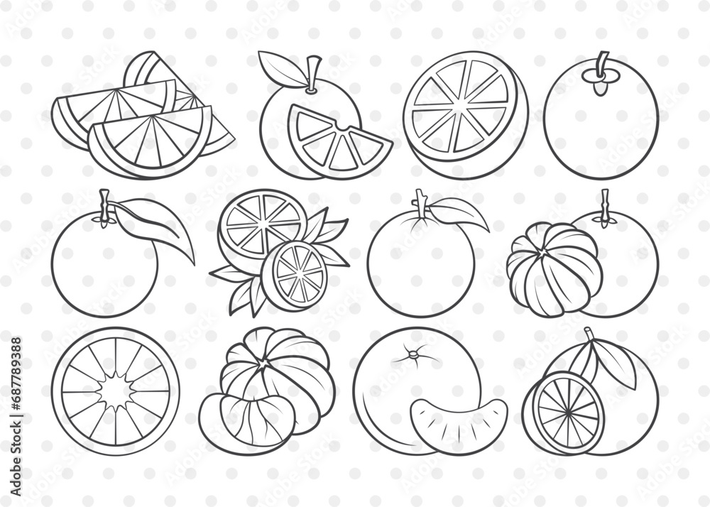 Orange SVG, Orange Clipart, Fruits Svg, Orange Slice Svg, Lemon Svg ...