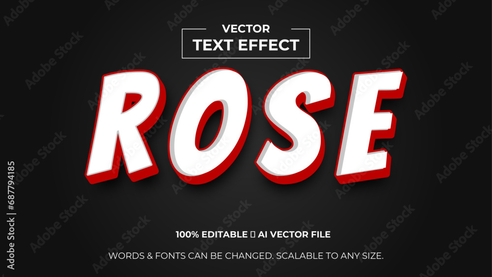 Rose typography premium editable text effect - Style text effects ...
