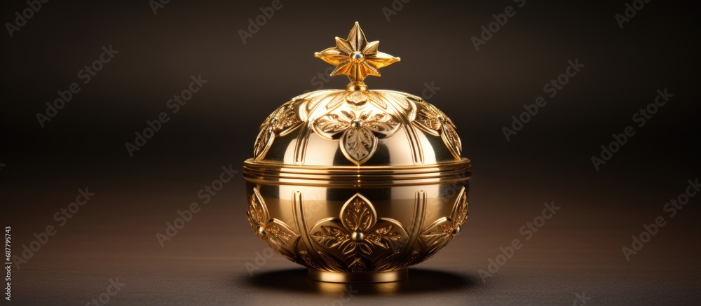 Container for holy anointing oil used in sacraments such as baptism ...