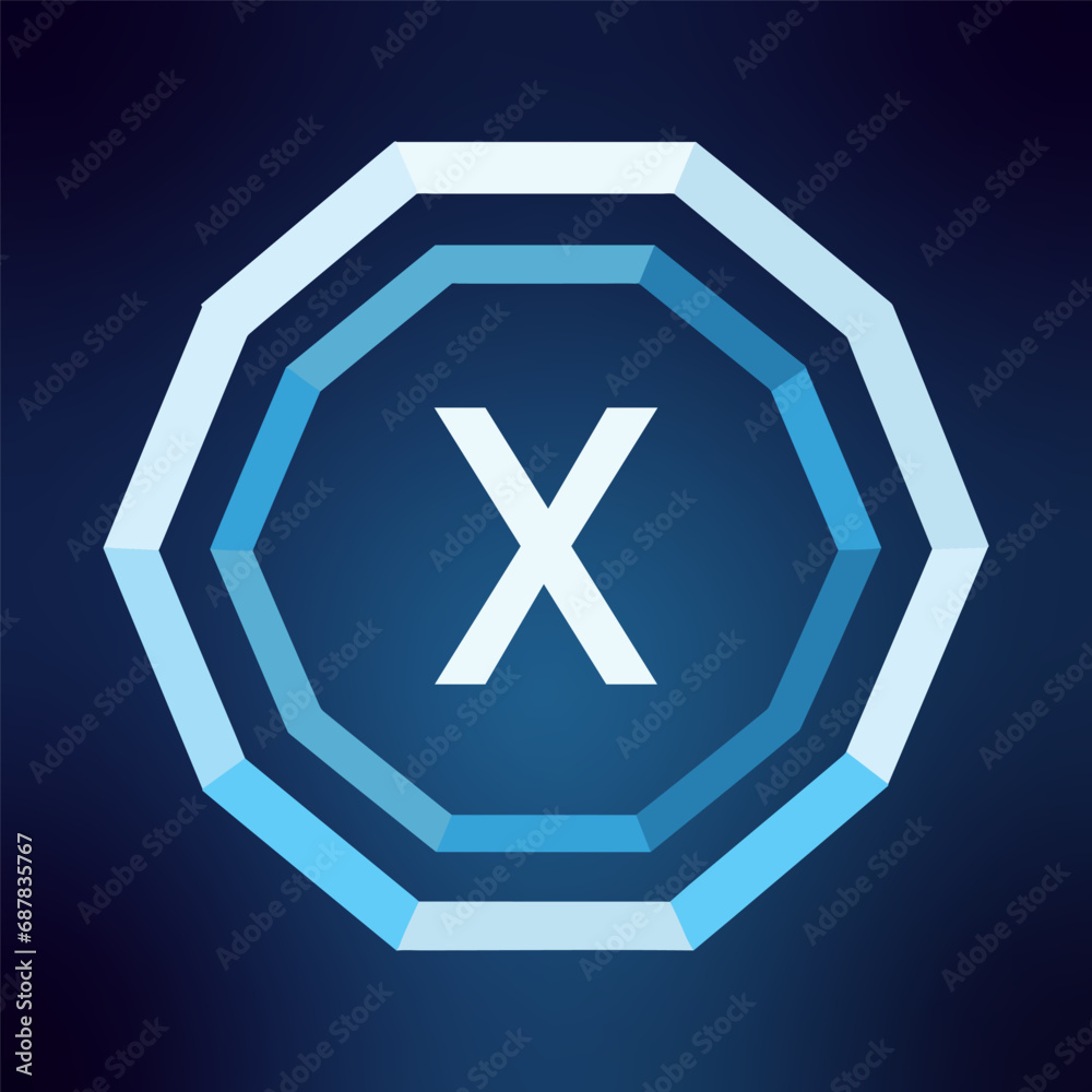 Cybersecurity software filled gradient initial logo idea. Security ...