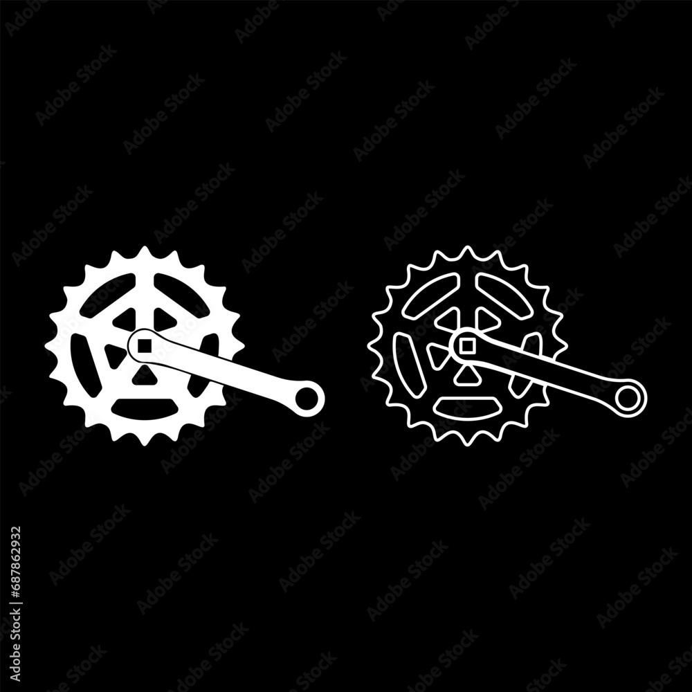 Crankset cogwheel sprocket crank length with gear for bicycle cassette ...