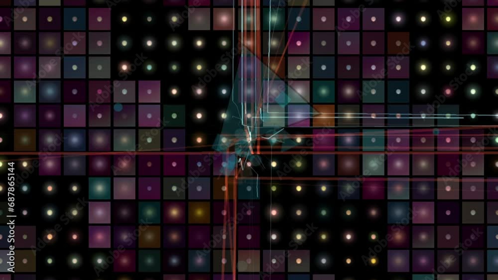 grid of vertical and horizontal lines make grid animation over ...