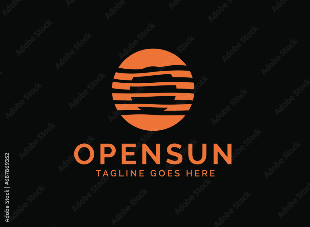 Vetor de Introducing our exclusive "Letter O Sun Logo Design Template ...