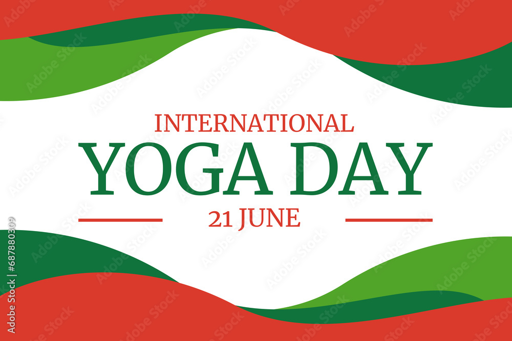 International yoga day wallpaper with traditional border design ...