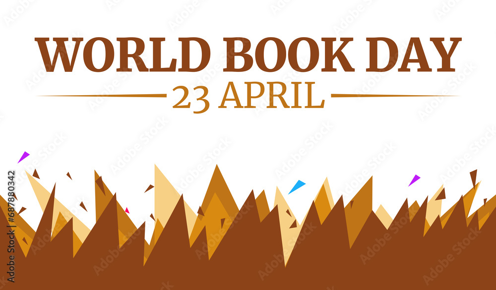 World Book Day wallpaper with different shapes design and typography ...