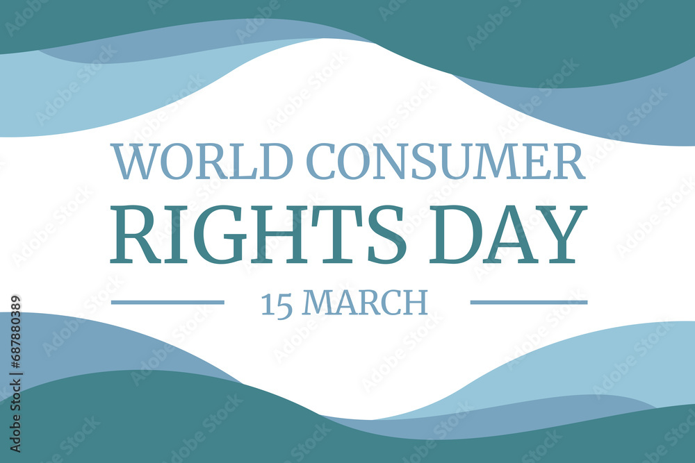 World Consumer rights day backdrop with traditional border design ...