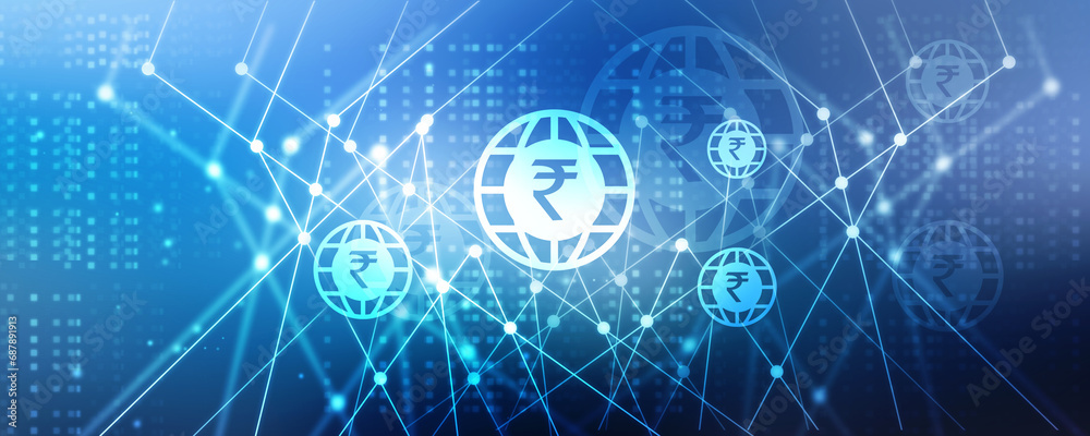 2D illustration Rupee currency sign Stock Illustration | Adobe Stock