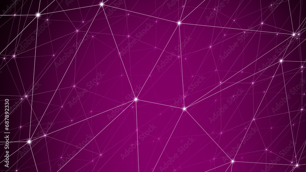 Line Up Abstract Connections Connected Lines And Dots In Hypnotic Geometry Pattern Of