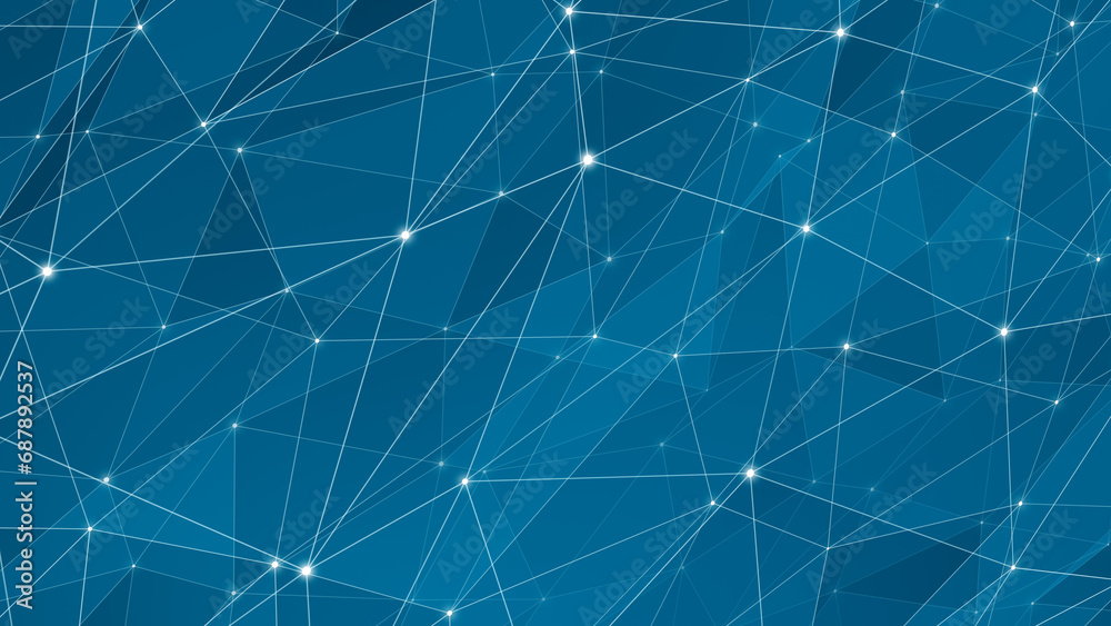 Line connected shapes mesmerizing abstract network of interconnected triangles, creating ...