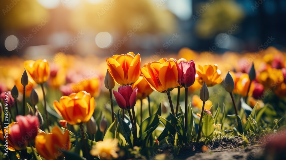 Unicum Tulip Tulipa Praestans Garden Moscow, HD, Background Wallpaper ...