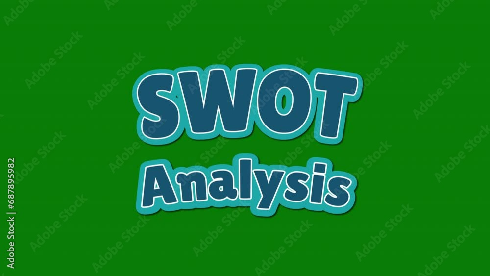 SWOT Analysis Pop Art Comics text animation, including chroma key ...