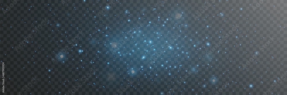 Shiny particle effect. Vector sparkles on a transparent background ...