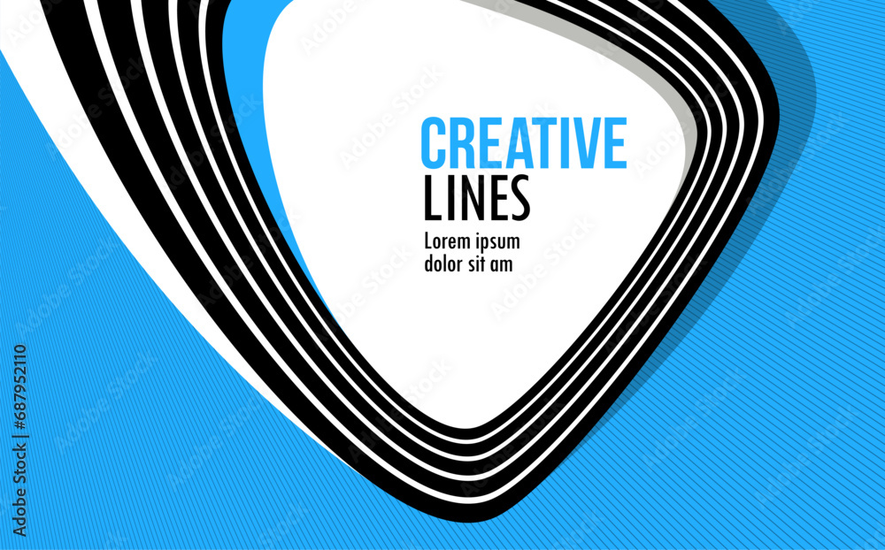 Lines in motion vector abstract background, 3D perspective creative ...