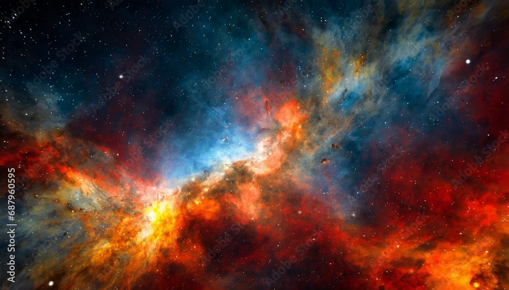 outer space background dark cosmic void with stars interstellar medium ...