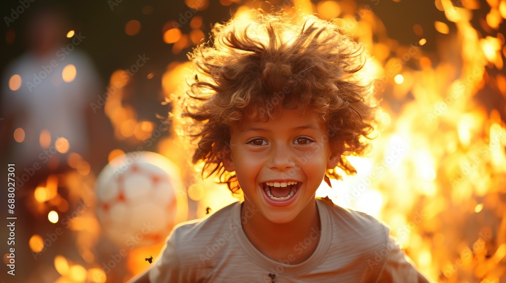 Boy Kick Ball Sunset, HD, Background Wallpaper, Desktop Wallpaper Stock ...