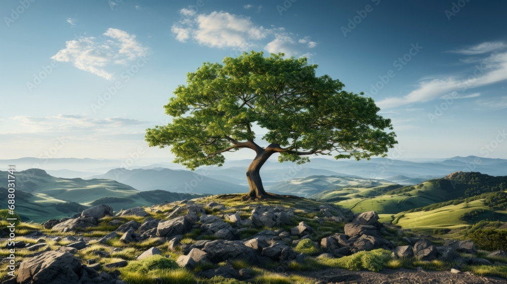 Beautiful Photo Single Tree Green Field, HD, Background Wallpaper ...