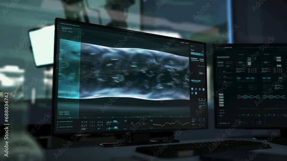 Medical computer system starts high tech analysis of arteries. Medical ...