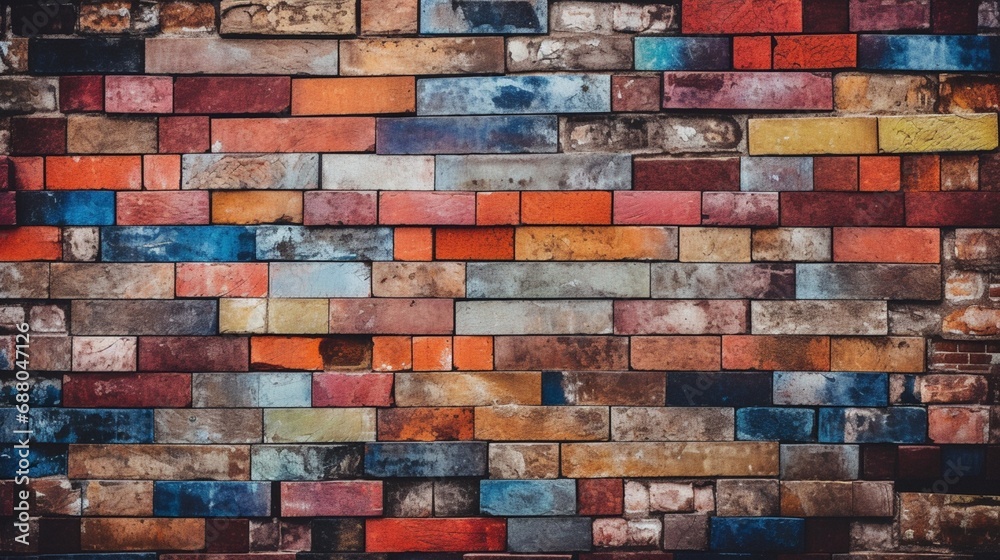 a composition of mismatched bricks, showcasing their varied shapes and ...