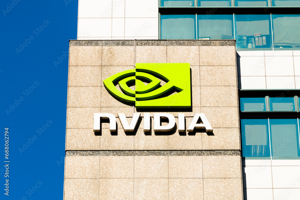 Taipei, Taiwan- November 23, 2023: Close-up of the Nvidia Corporation ...