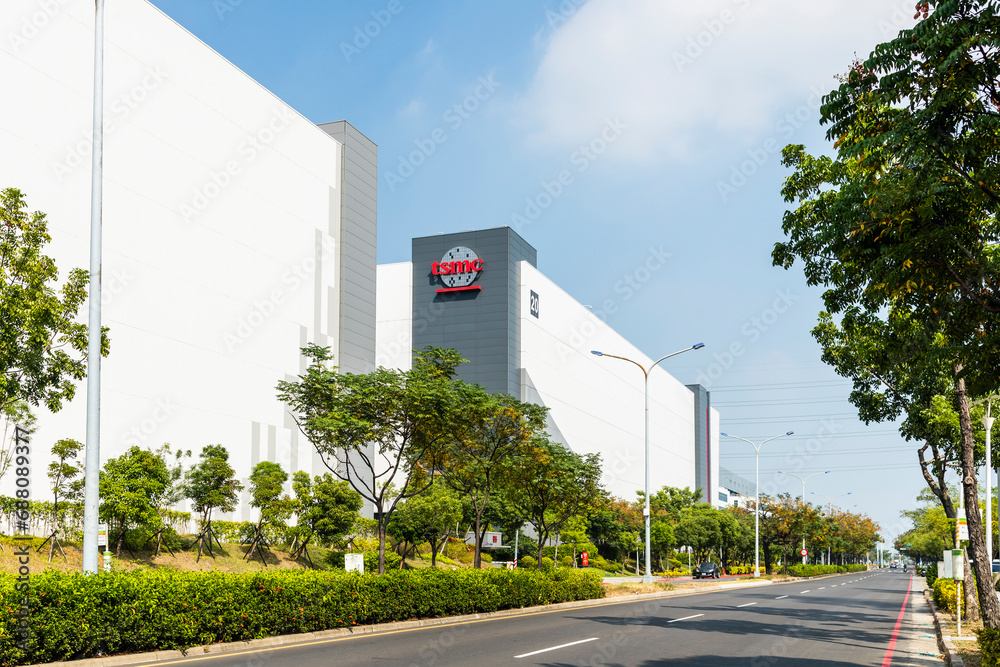 Tainan, Taiwan- November 15, 2023: Taiwan Semiconductor Manufacturing Company (TSMC) plant in ...