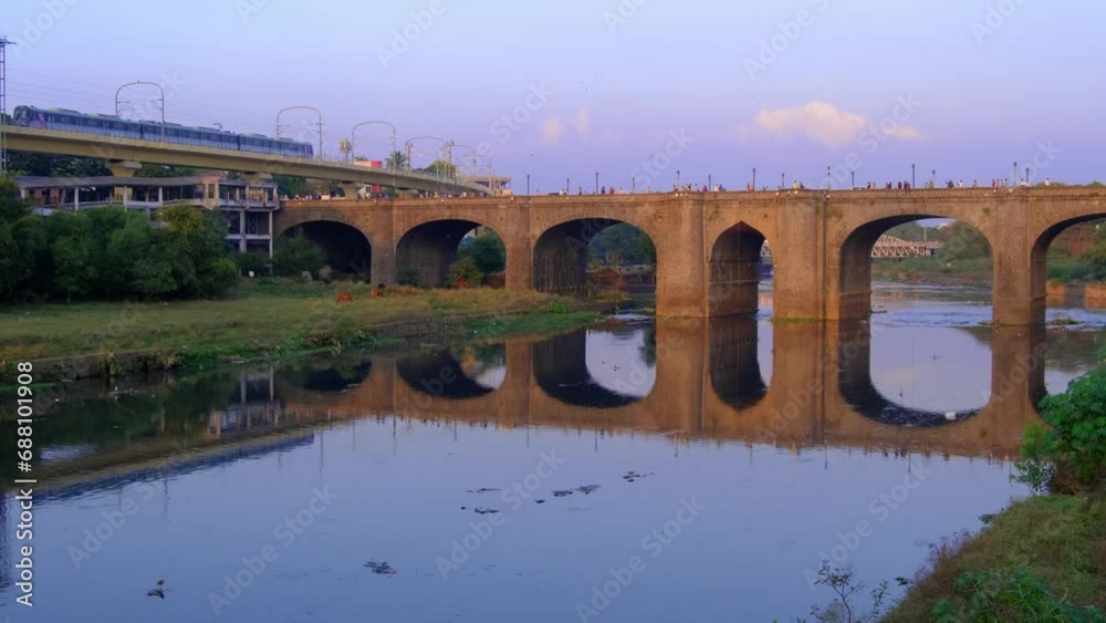 30 November 2023, Pune Metro Near Chhatrapati Shivaji bridge Built in ...
