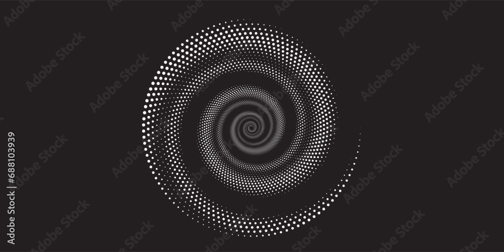 Halftone circular dotted frames set. Circle dots texture isolated on ...