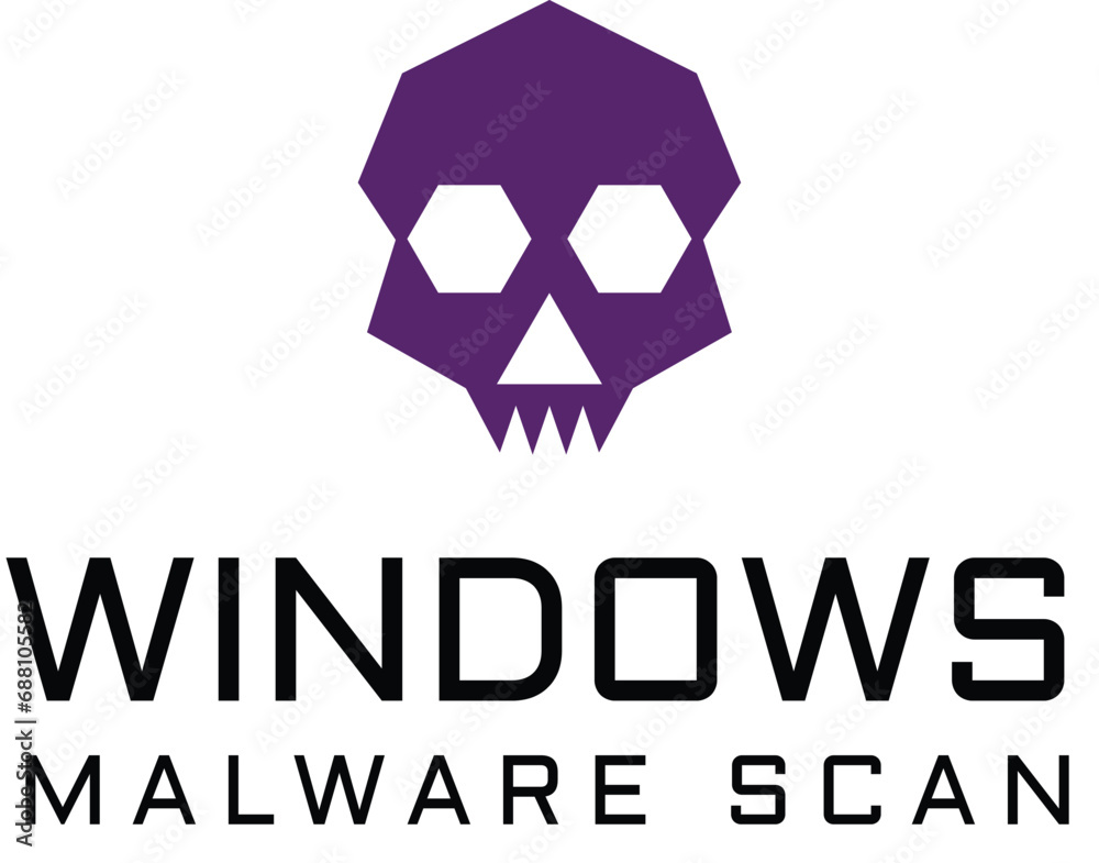 Hacker icon, window malware security logo design, cyber attack icon ...