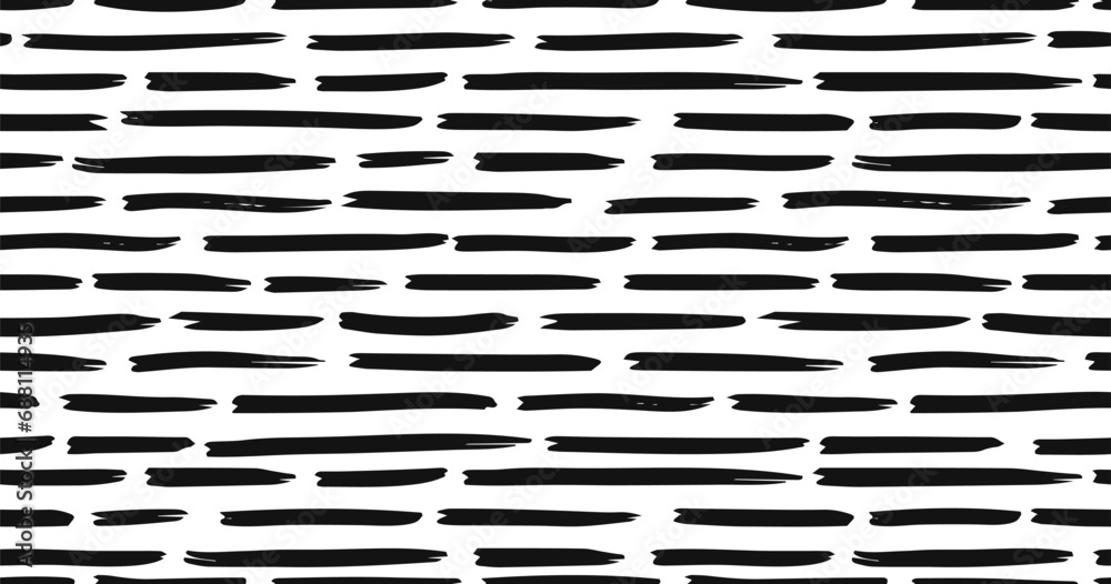 Small dash seamless pattern Dotted lines texture. Black and white ...
