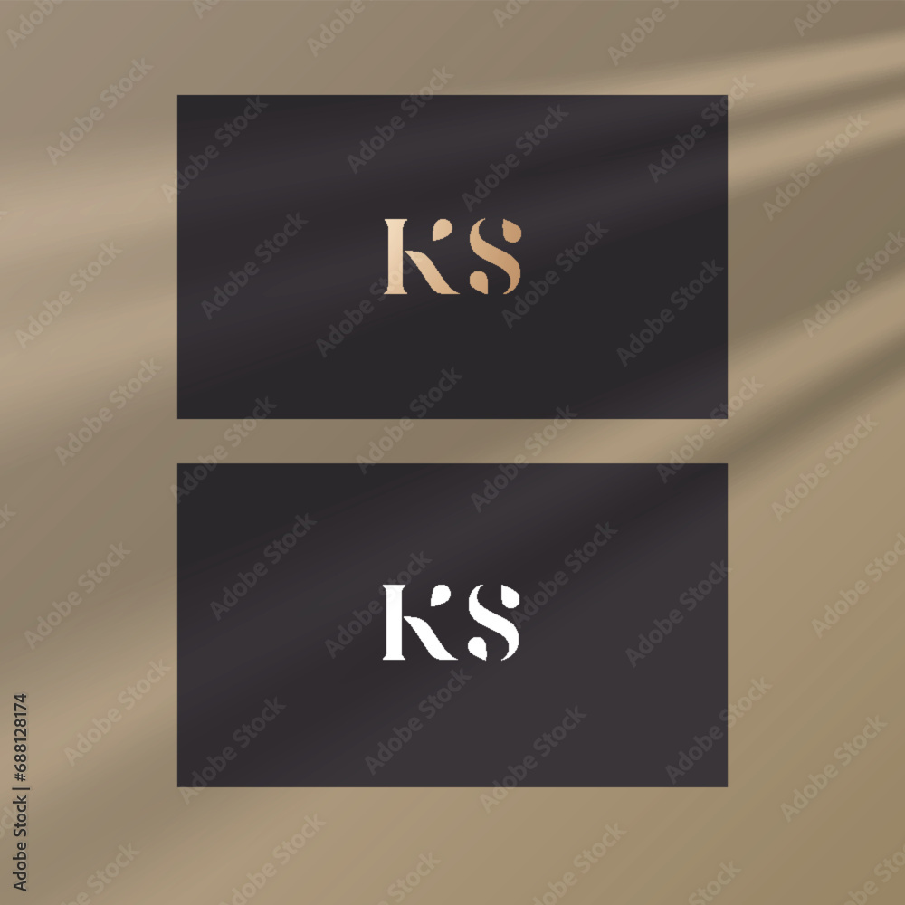 KS logo design vector image Stock Vector | Adobe Stock