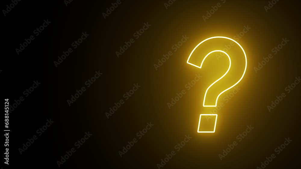 yellow question marks on black background. Question mark pattern ...