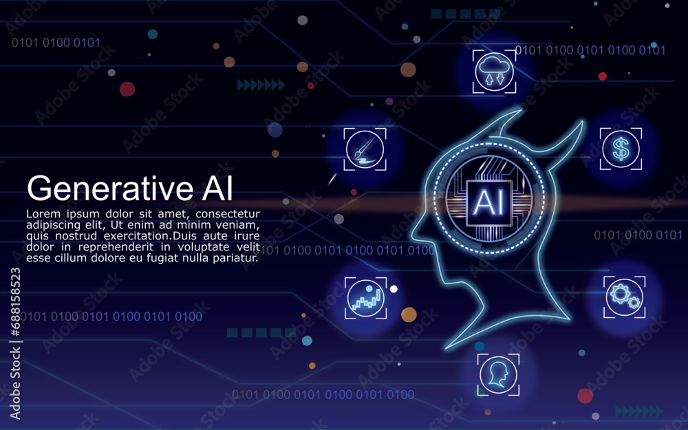 Artificial Intelligence (AI). New Information Technology. AI robot ...