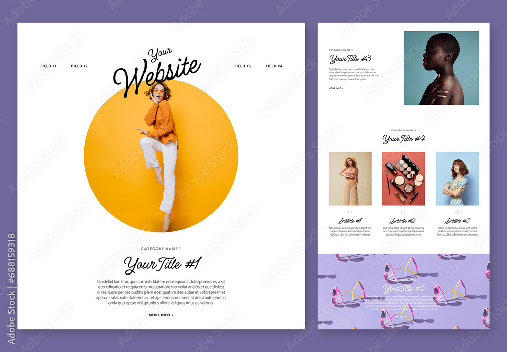 Website Page Layout Stock Template | Adobe Stock
