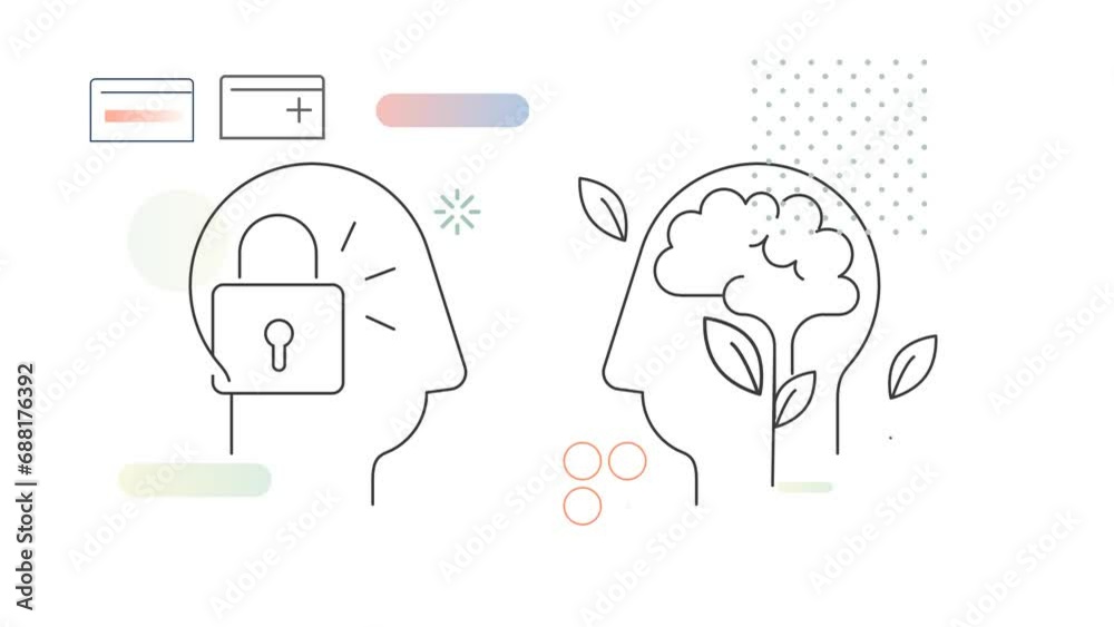 Human Psychology Fixed Vs Growth Mindset - Abstract Animated ...