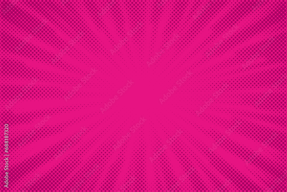 Pink comics background. Abstract lines backdrop. Bright sunrays. Design ...