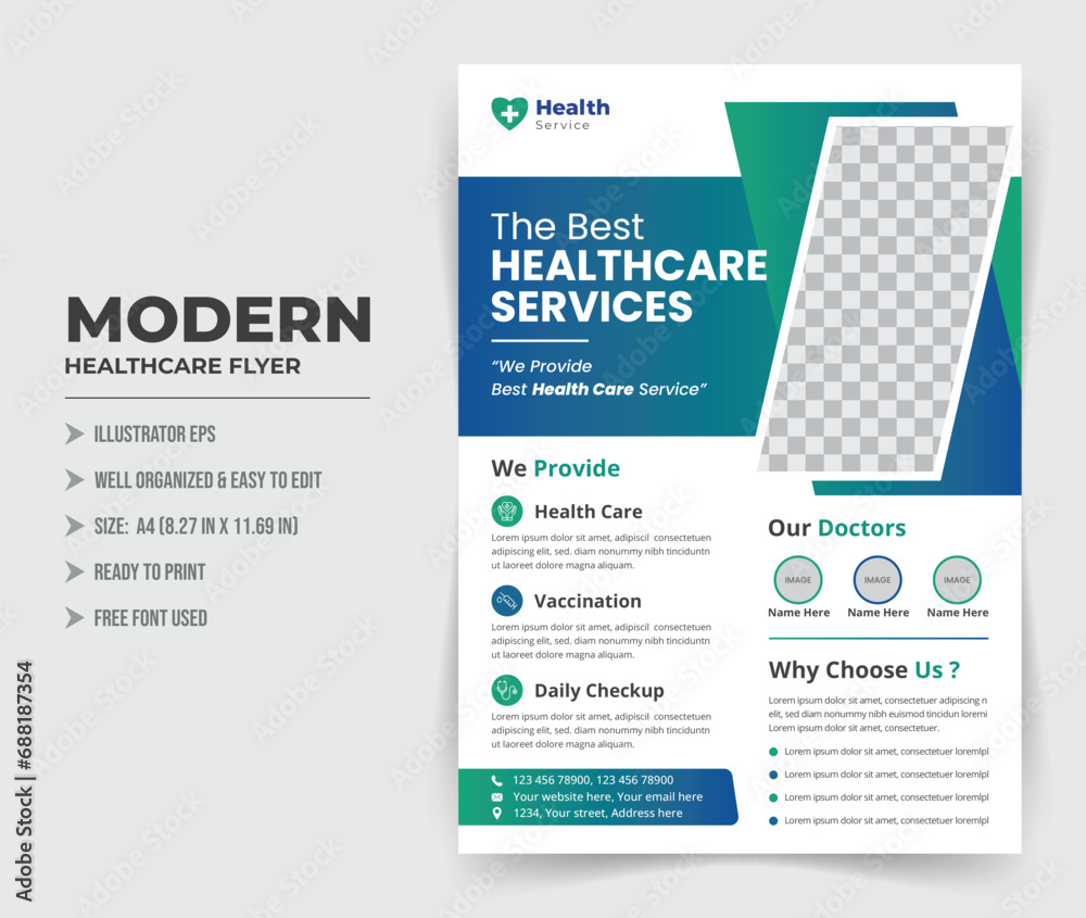 Medical Flyer Design Template Healthcare and Medical pharmacy flyer ...