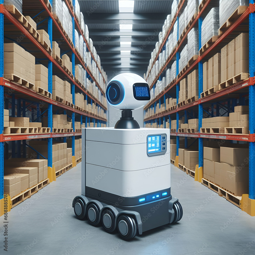 Delivery Robot Automated Guide Vehicle AGV Infographics Drone in ...