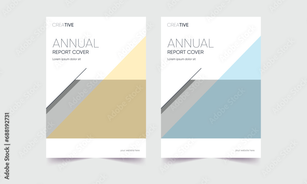 customizable report cover page template, annual report, magazine cover ...