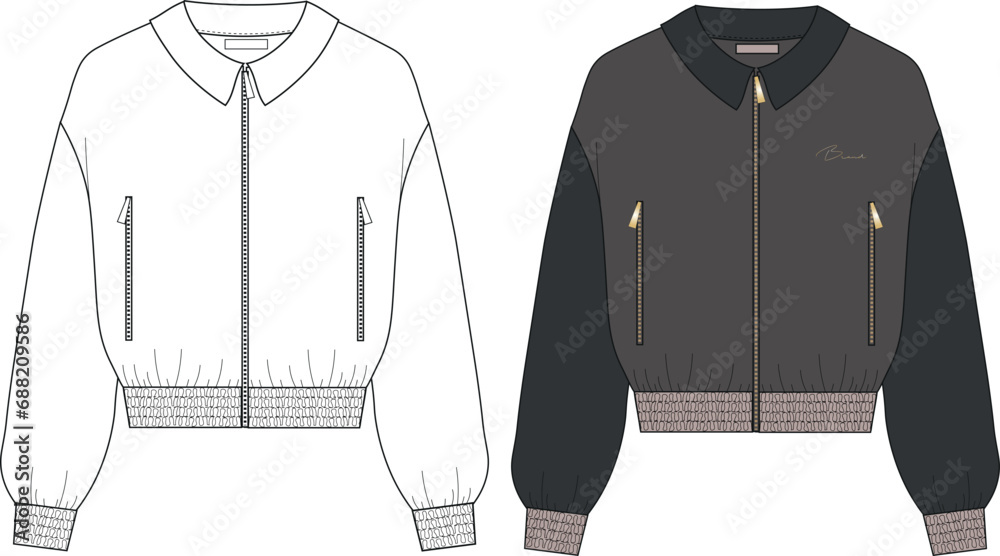 OVERSIZE CROPPED jacket, Varsity Jacket, Quilted Jacket, Bomber jacket ...