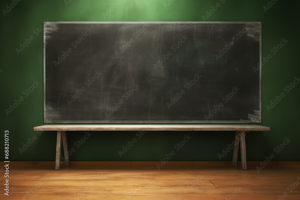 Empty blackboard board. Mockup concept for product introduction or ...
