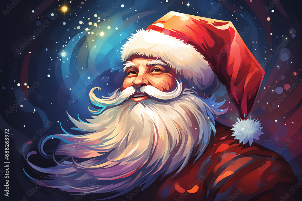 Christmas Santa Claus, a Symbol of Generosity and Kindness, Capturing ...