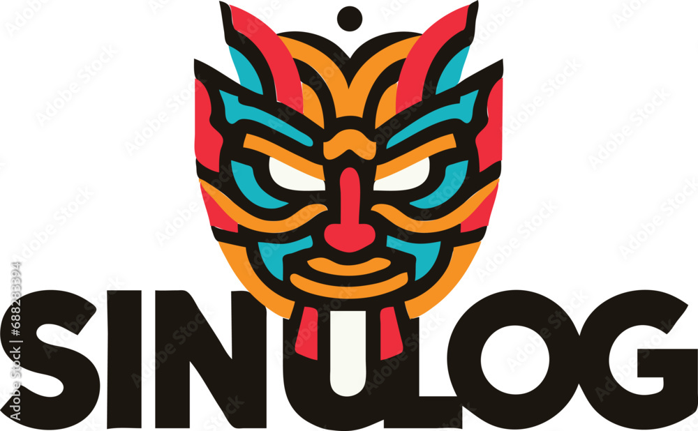 Dynamic Sinulog Design Typography Logo Text: Festive Design for ...