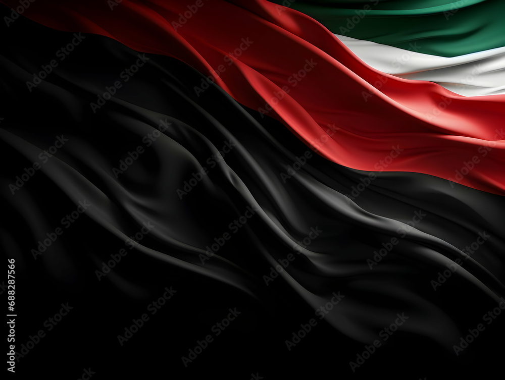 United arab emirates national flag background, UAE flag weaving made by ...