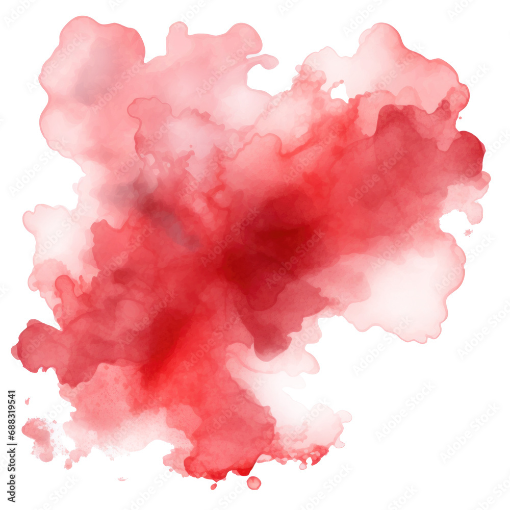 watercolor transparent red element overlay stain splash PNG white ...