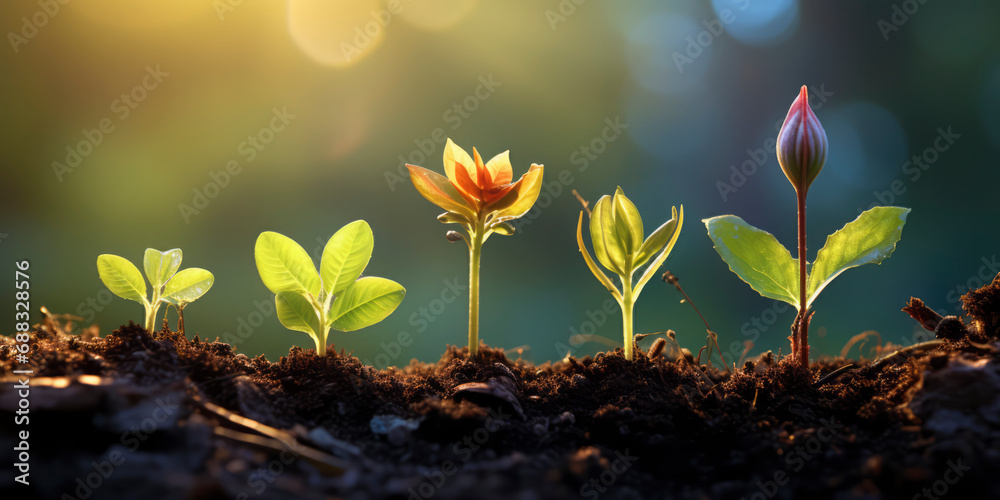 step-by-step process of plant growth—a green journey from seed to ...