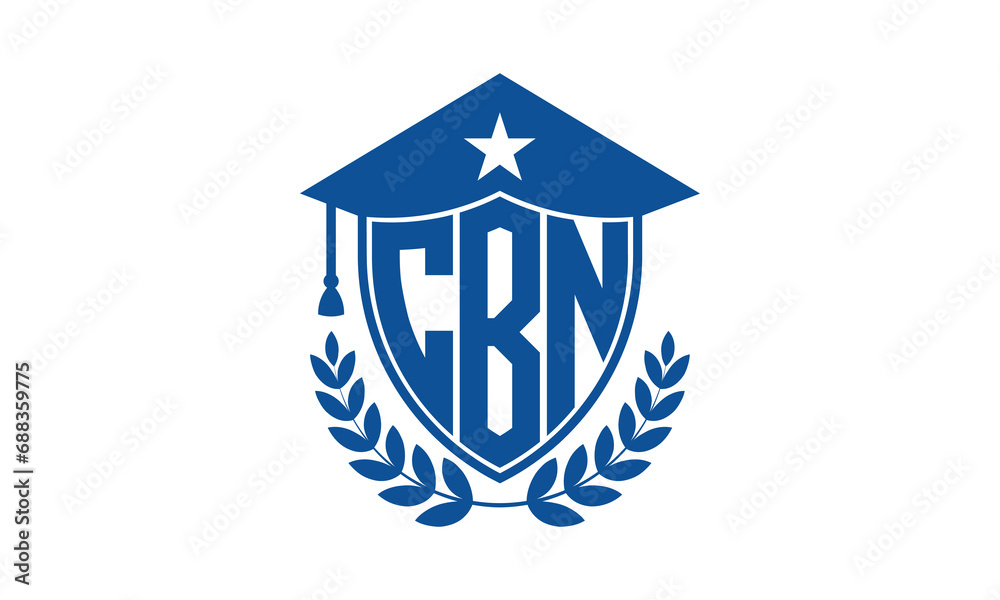 CBN three letter iconic academic logo design vector template. monogram ...