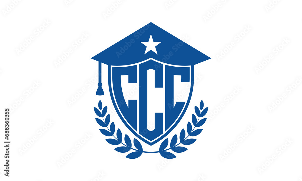 CCC three letter iconic academic logo design vector template. monogram ...